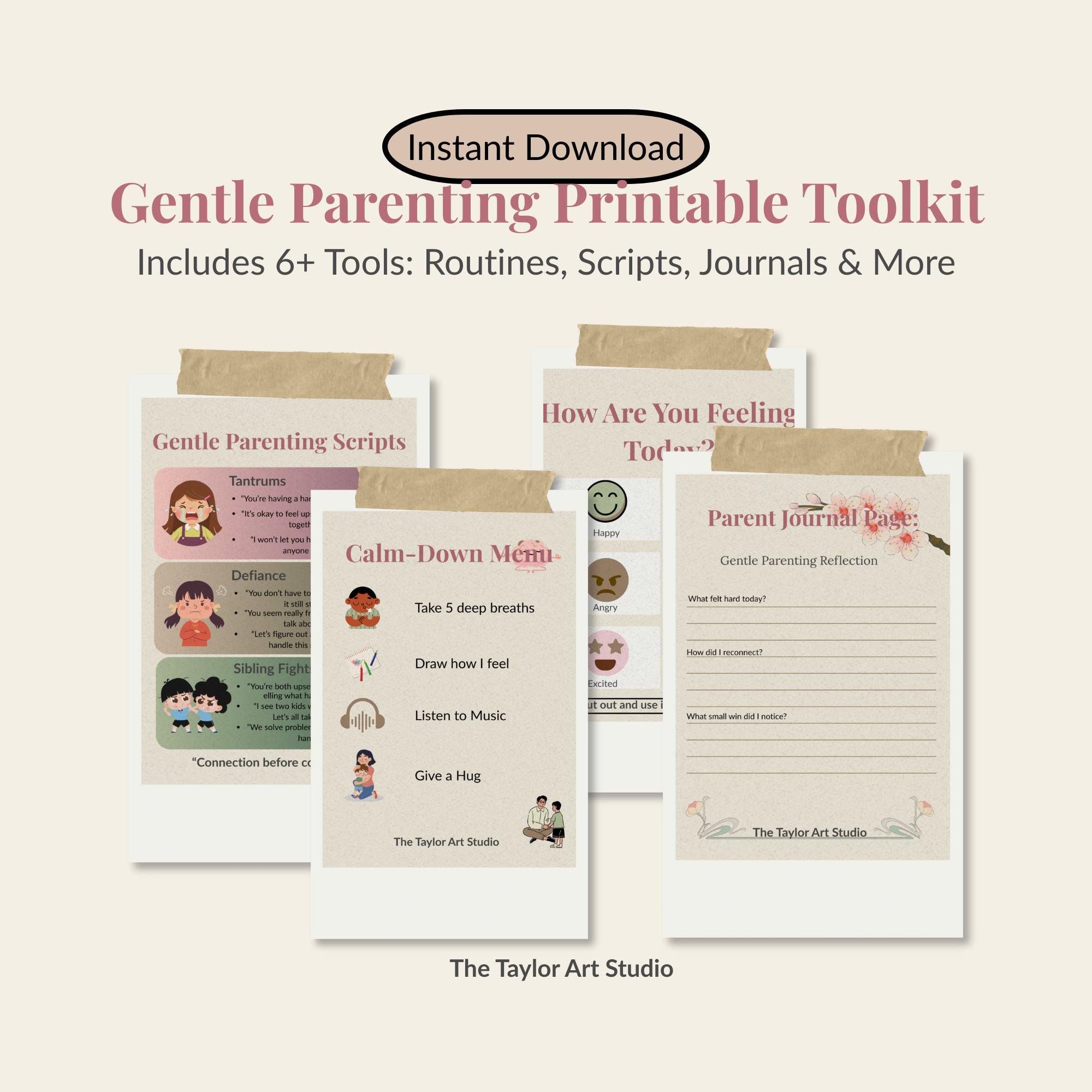 Gentle Parenting Printable Toolkit for Calm Discipline – Printable ...