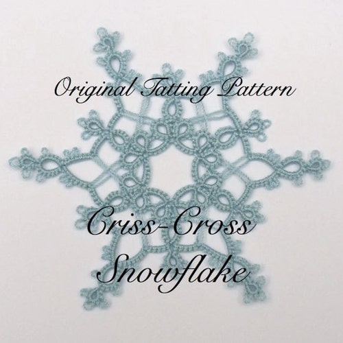Criss-cross Snowflake TATTING PATTERN - Etsy