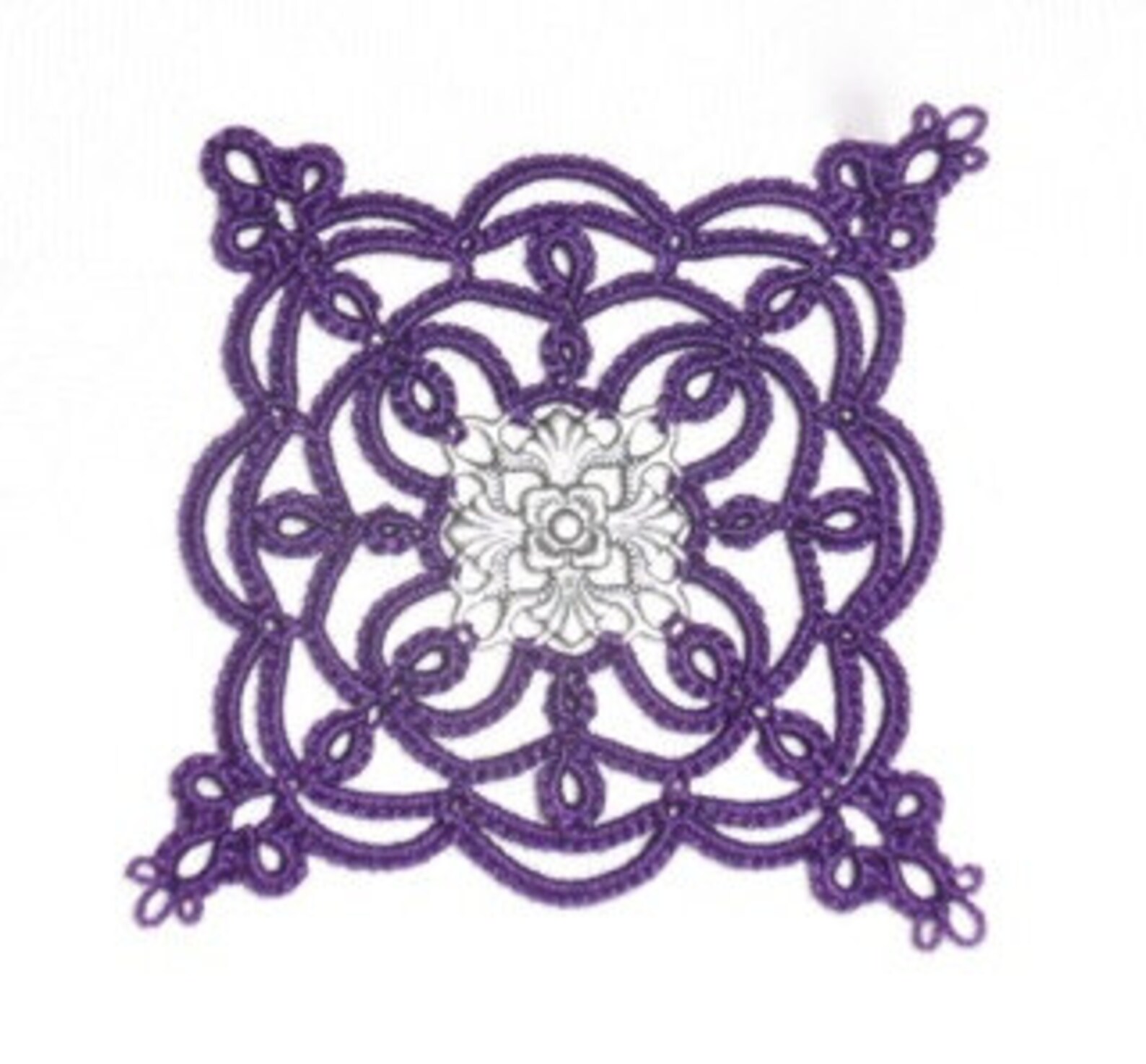 Square Elegance - TATTING PATTERN - Etsy