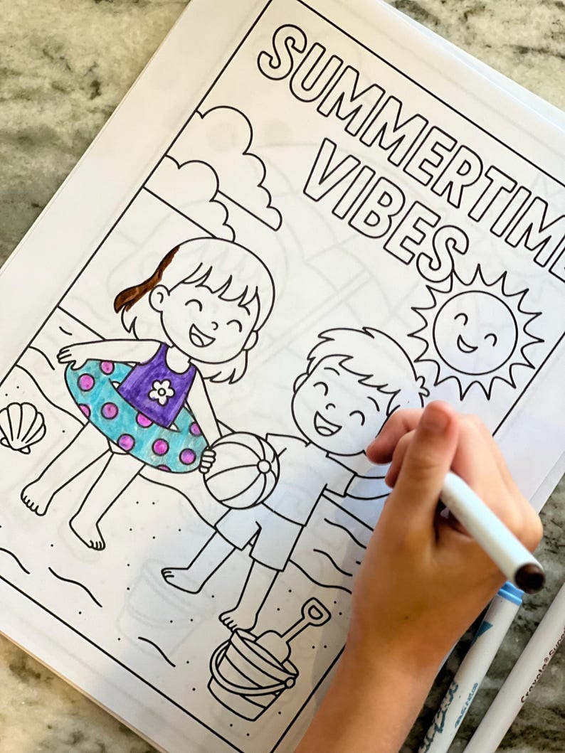Kids Summer Coloring Pages, 10 Fun Printable Summer Coloring Pages ...
