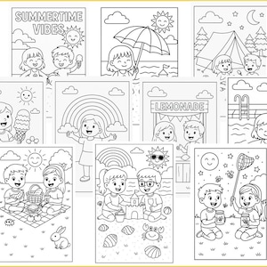 Kids Summer Coloring Pages, 10 Fun Printable Summer Coloring Pages ...