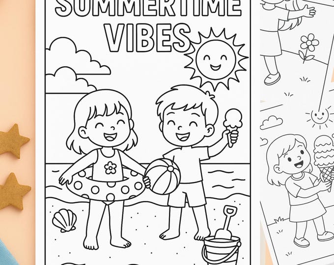 Kids Summer Coloring Pages, 10 Fun Printable Summer Coloring Pages ...