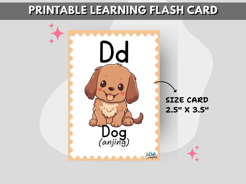 Printable Animal Alphabet Flash Cards | ABC Learning Cards for Kids ...