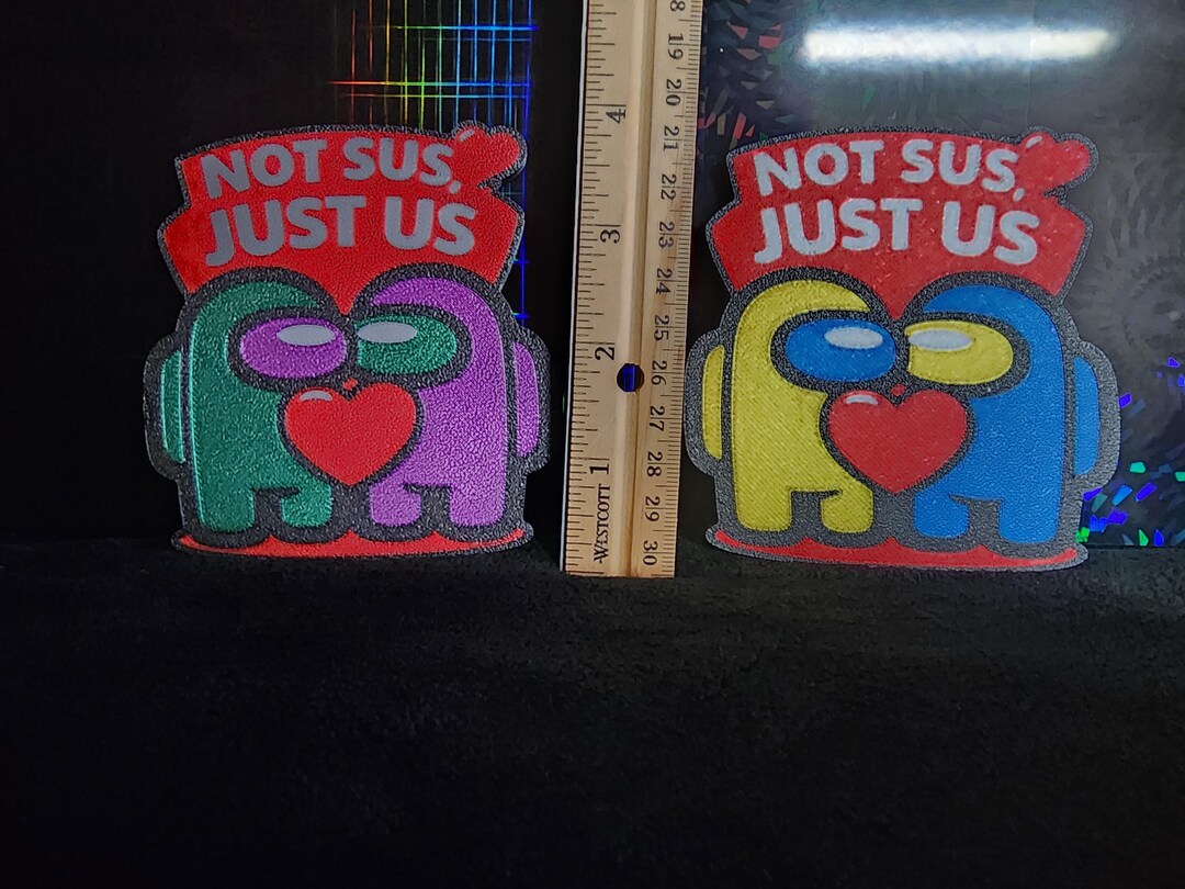 Not Sus Just Us Valentine Magnet | Crew Mate Couple | 3D Printed Magnet ...
