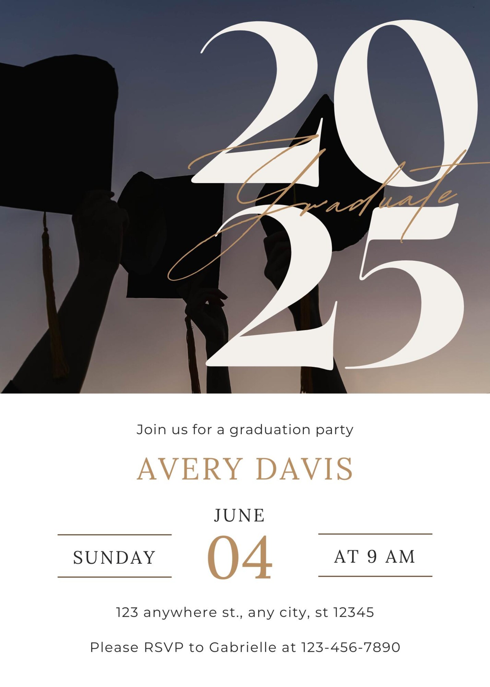 Printable Graduation Party Invitation Template, Spring and Summer ...
