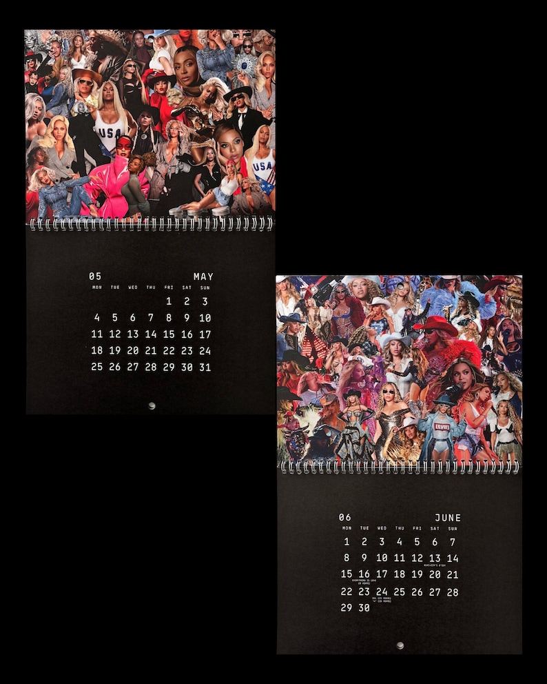 Beyoncé 2026 Calendar (collage Style) - Canva Printable | Digital ...