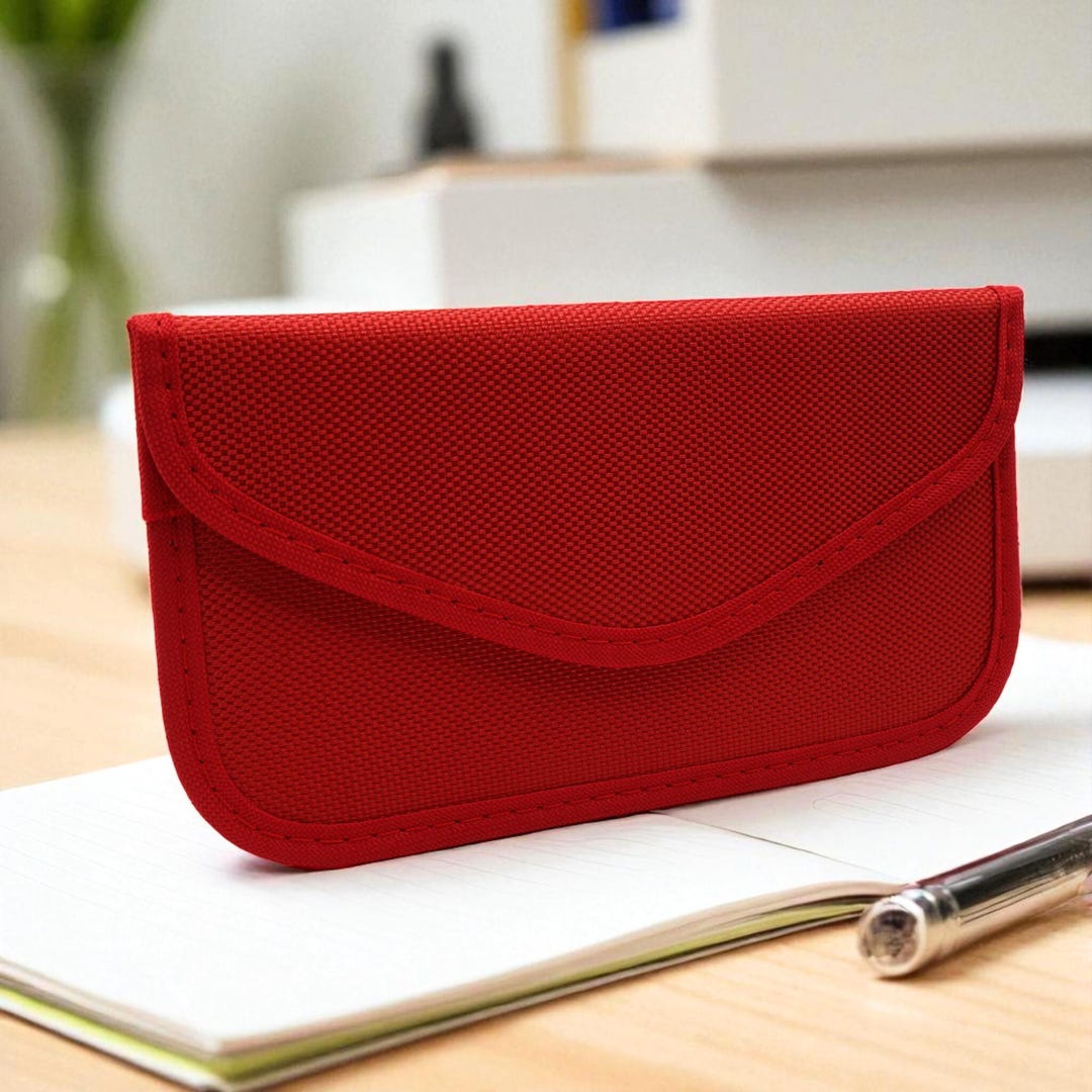 RFID Signal Blocking Bag, Orange Faraday Protection Key Purse, Anti ...