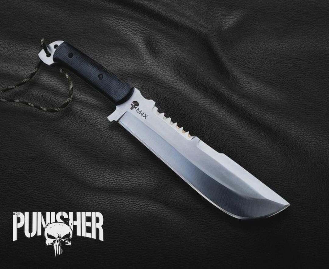 Handmade Punisher M4X Replica Bowie Knife: Stainless Steel, Micarta ...