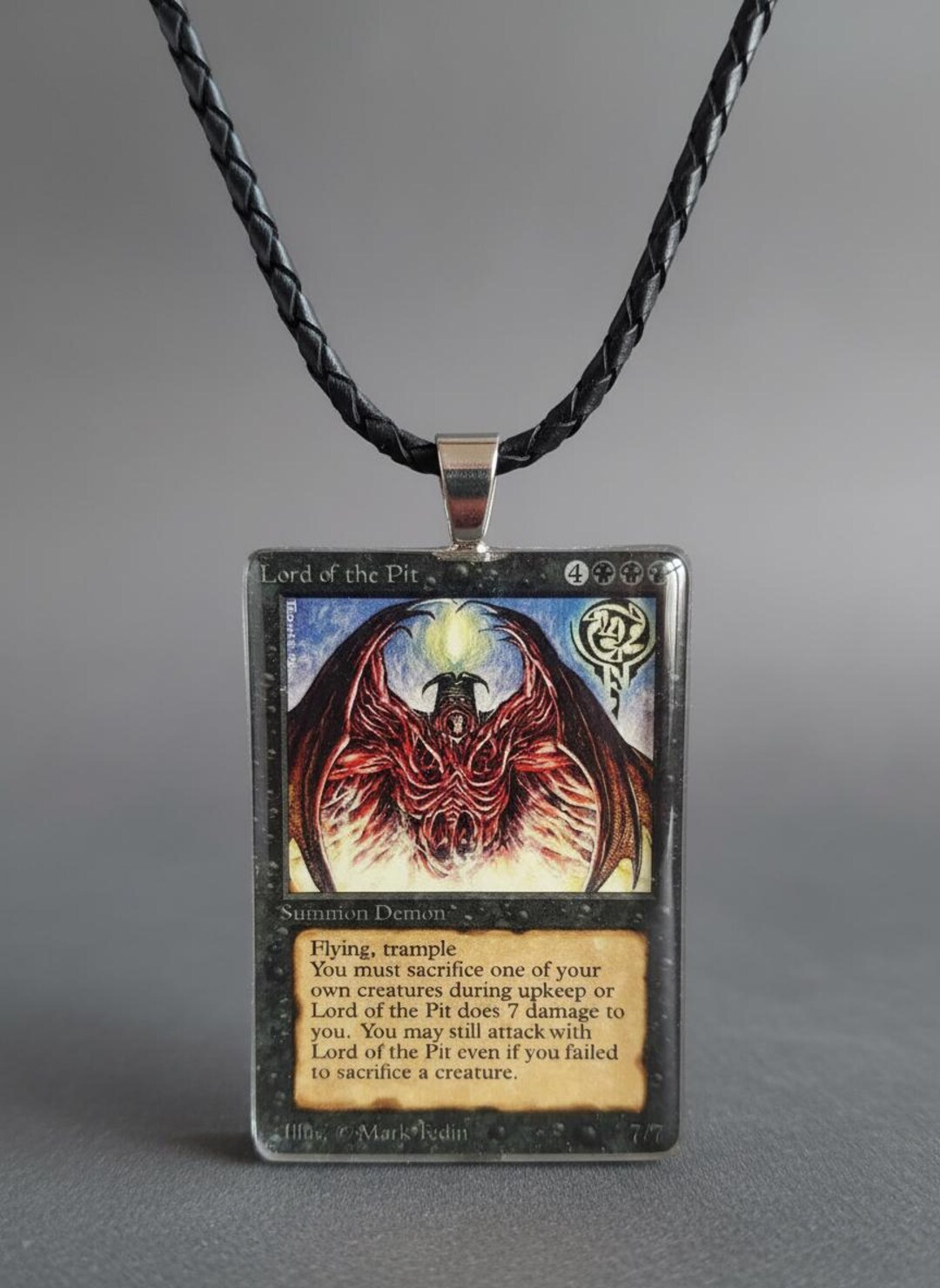 MTG Game Cards, Encased in Resin, Black Rope Chain - Etsy