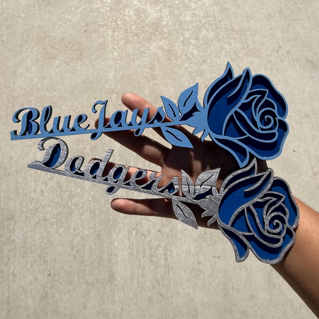World Series Keepsake Dodgers • Blue Jays • Forever Rose • - Etsy