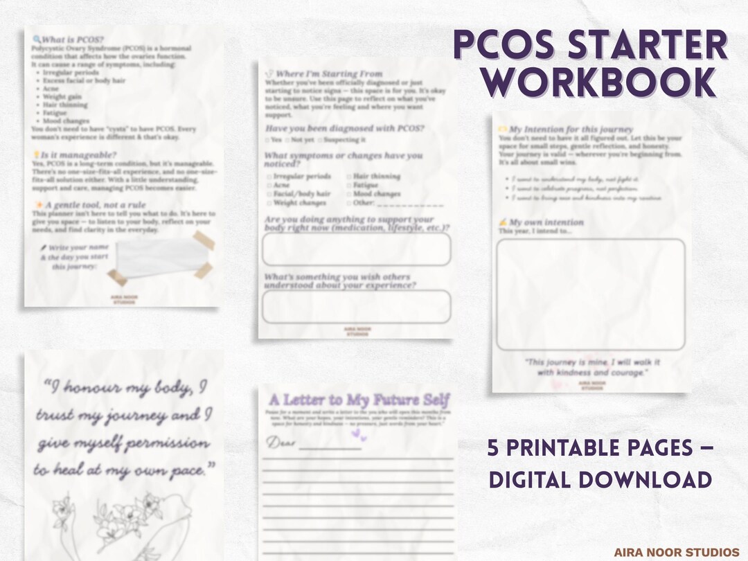 PCOS Starter Workbook – Gentle Symptom Reflection & Intention Setting ...