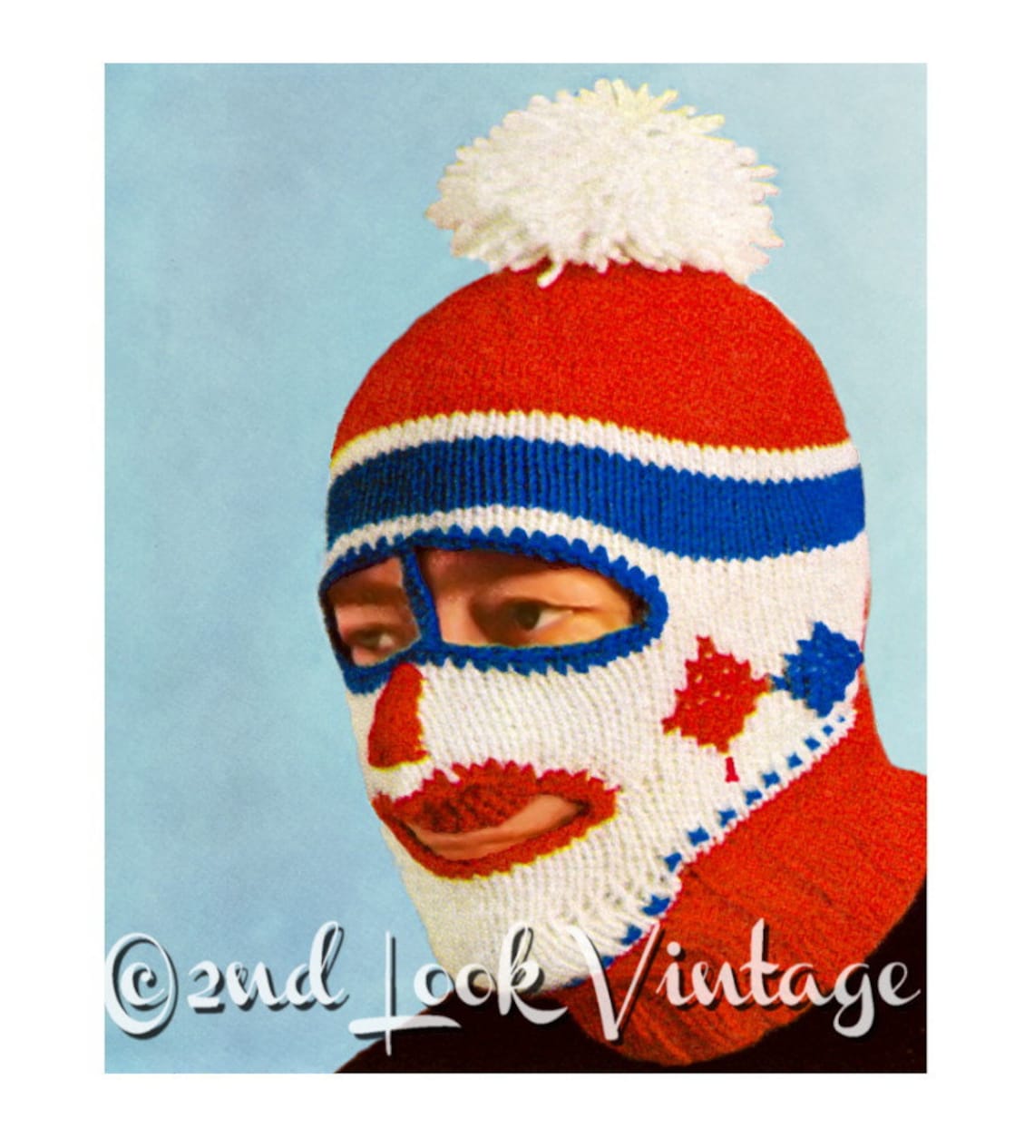 Vintage Knitting Pattern 1960s Ski Mask Balaclava Dickey - Etsy