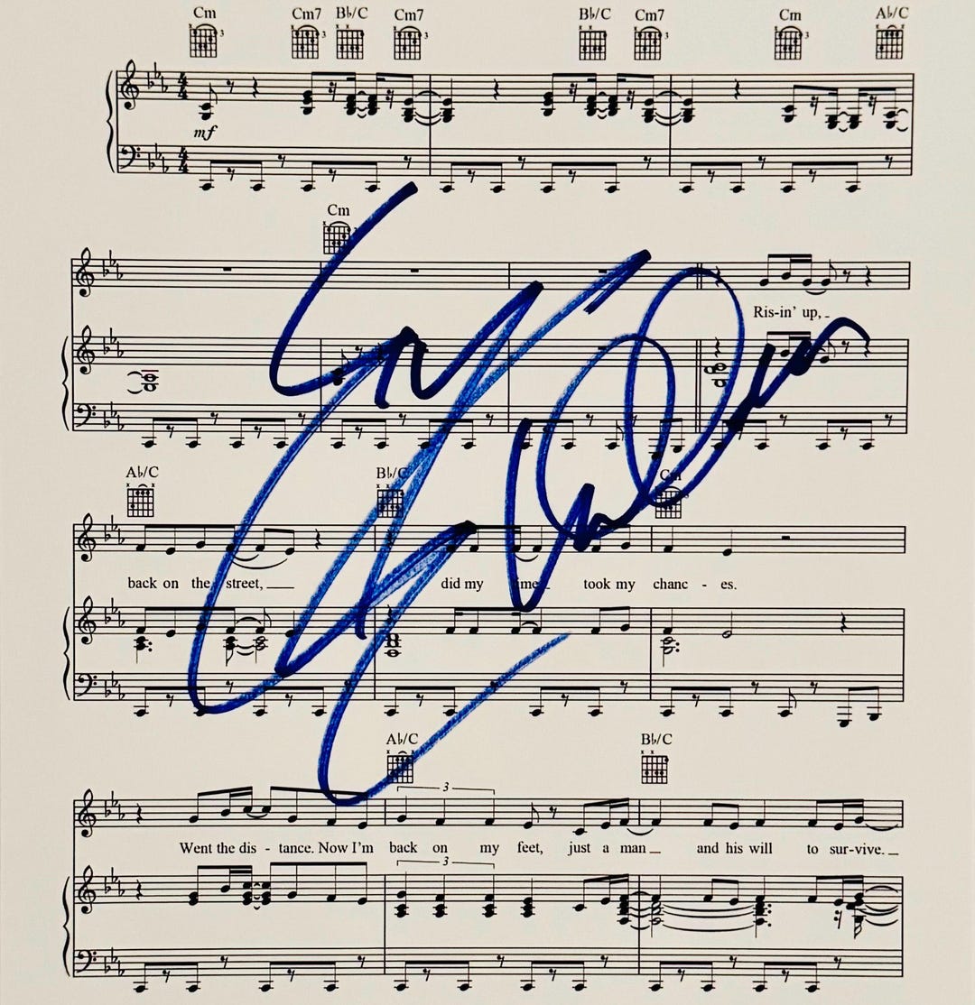 Sylvester Stallone Autographed Sheet With Music COA Included - Etsy