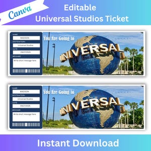 Surprise Universal Studios Ticket, Universal Trip Ticket, Surprise ...