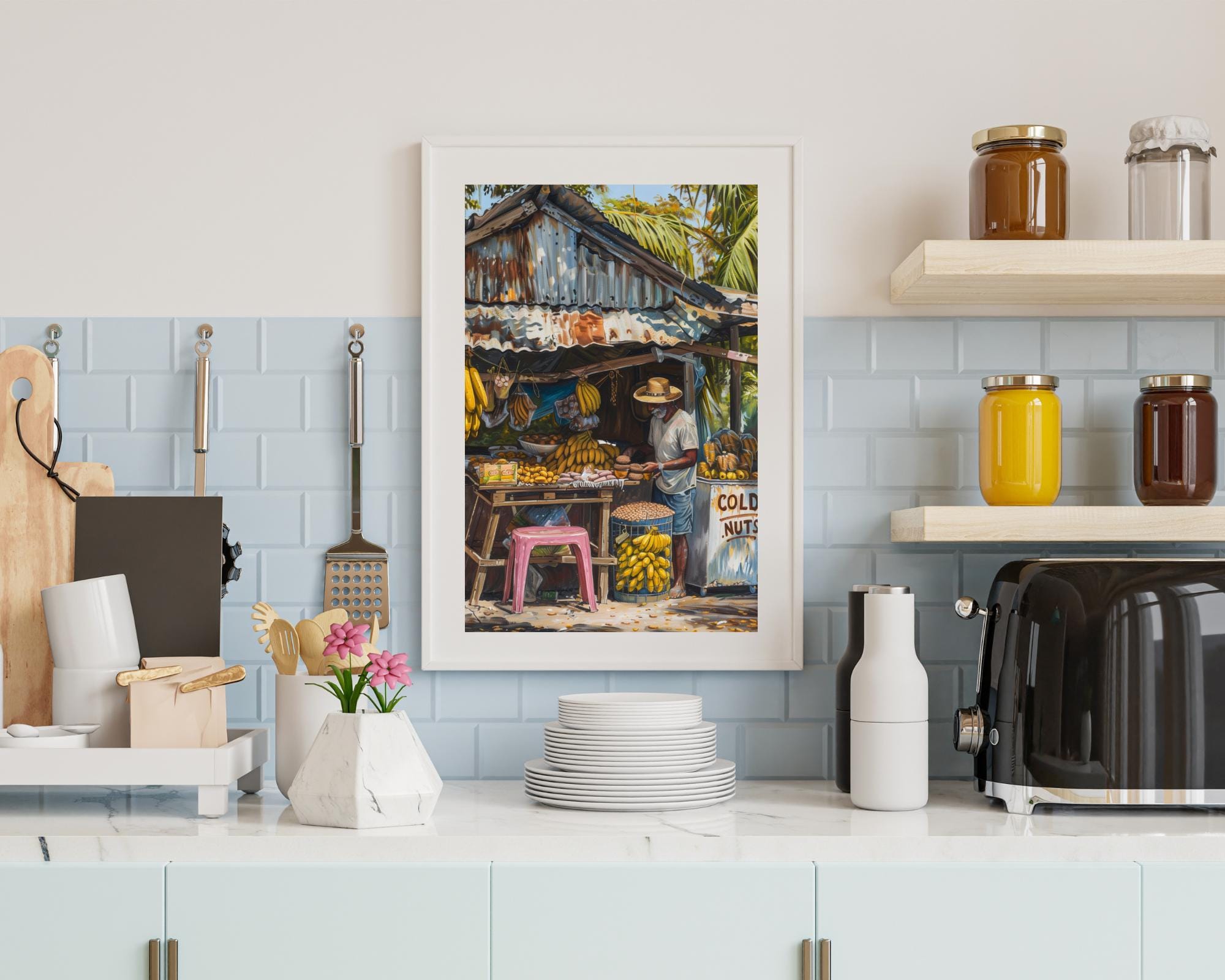 Caribbean Wall Art - Cold Nuts | Trinidad Market Print | Afro Diaspora ...