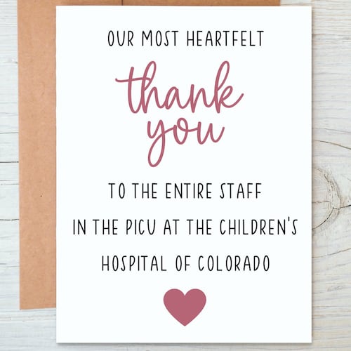 Personalized Hospital Staff Appreciation Card Nurse - Etsy