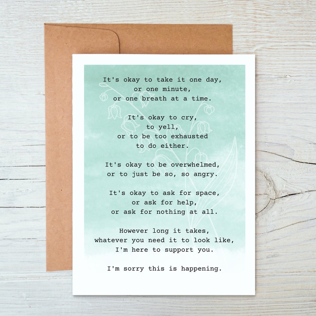 I'm Sorry This is Happening | Grief and Loss Greeting Card | Infant ...