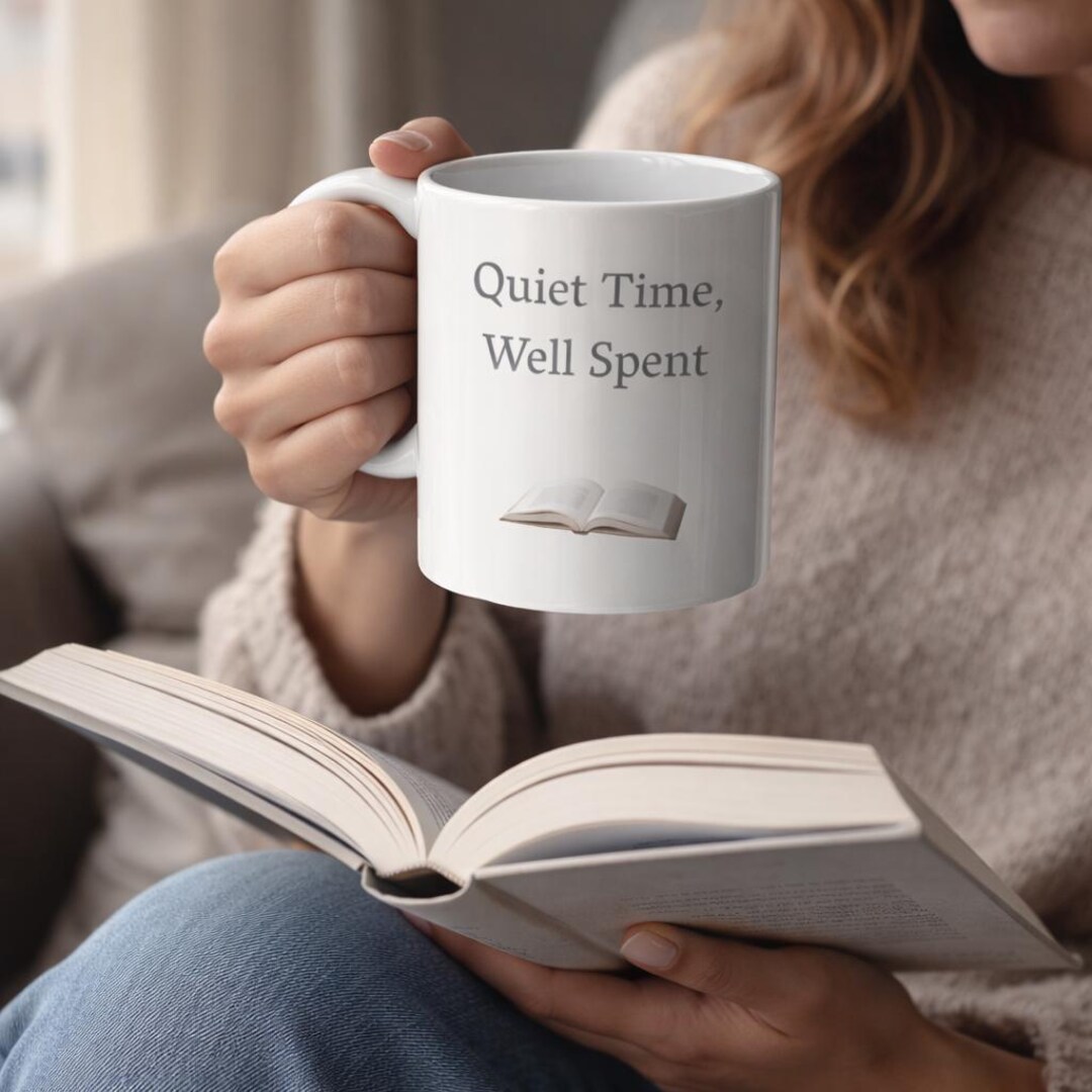 Retirement Coffee Mug | Quiet Time Well Spent, Book Lover Gift - Etsy