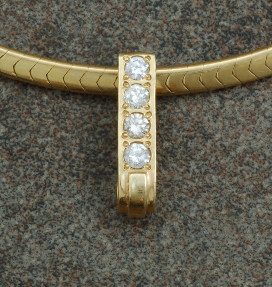 Linear Diamond Pendant Slide for Omega - Etsy
