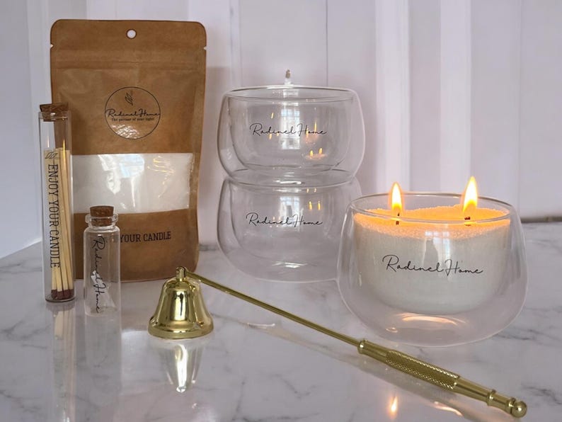 Pearl Powder Candle | Double-walled Glass Jar | Aromaterapy I Pearled ...