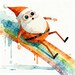 12 Santa and Elf on Rainbow Clipart | Christmas Printable Watercolor ...