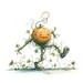 12 Watercolor Pumpkin Monster Clipart | Funny Cartoon Pumpkin Creature ...