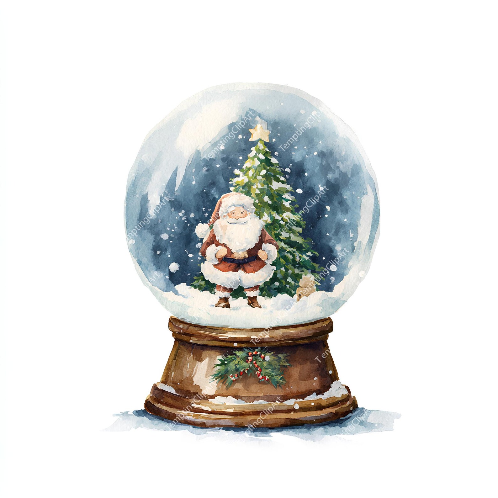 12 Snow Globe Clipart | Christmas Winter Art, Printable Watercolor ...