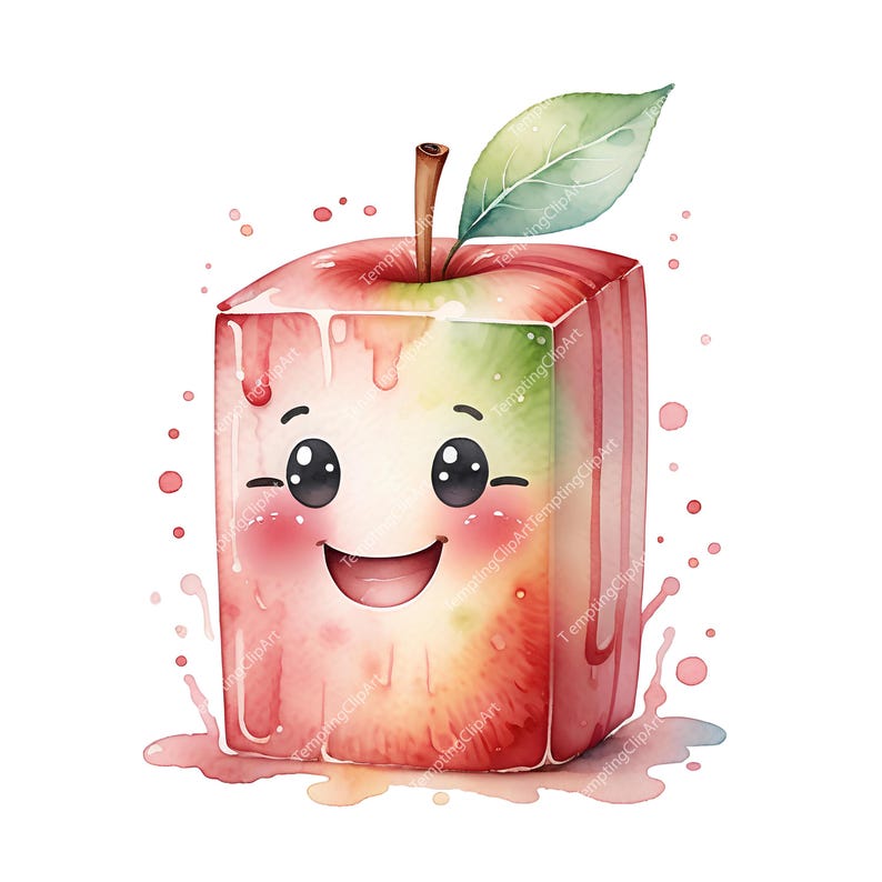 Apple Juice Clipart | Kawaii Pastel Drink Box (digital Download) - Etsy