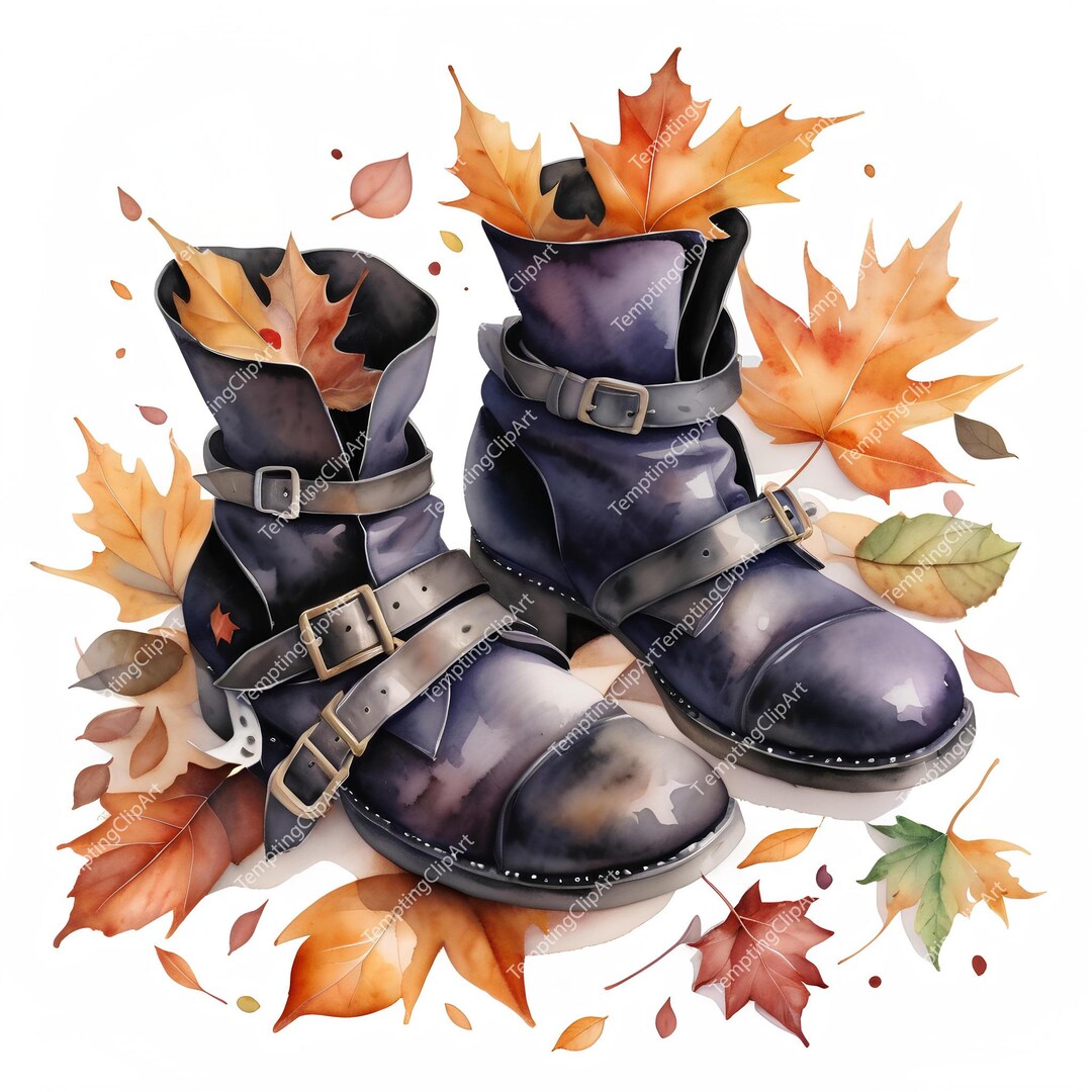 10 Witch Shoes Clipart | Autumn Leaves & Halloween, Printable ...