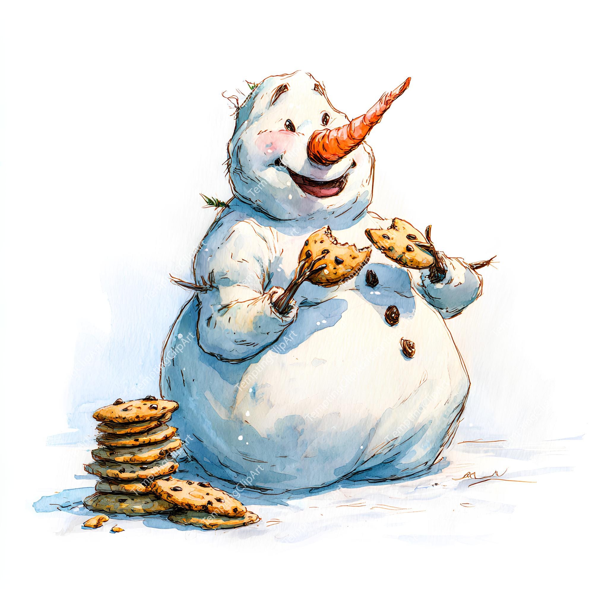 16 Funny Christmas Snowman Clipart | Holiday Cookie, Printable ...