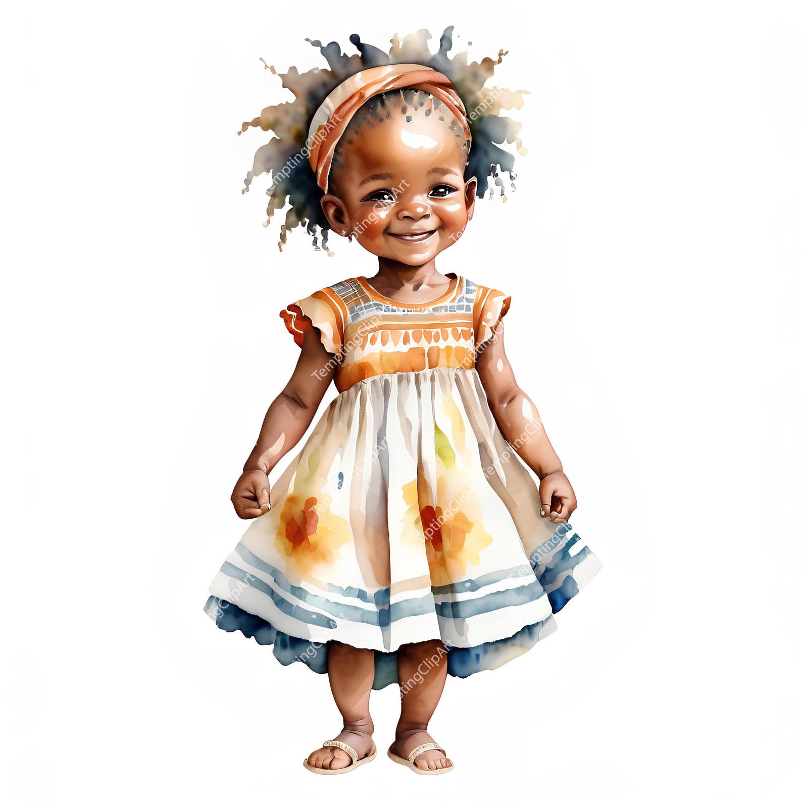 10 Black Baby Girl Clipart | African American Kids, Printable ...