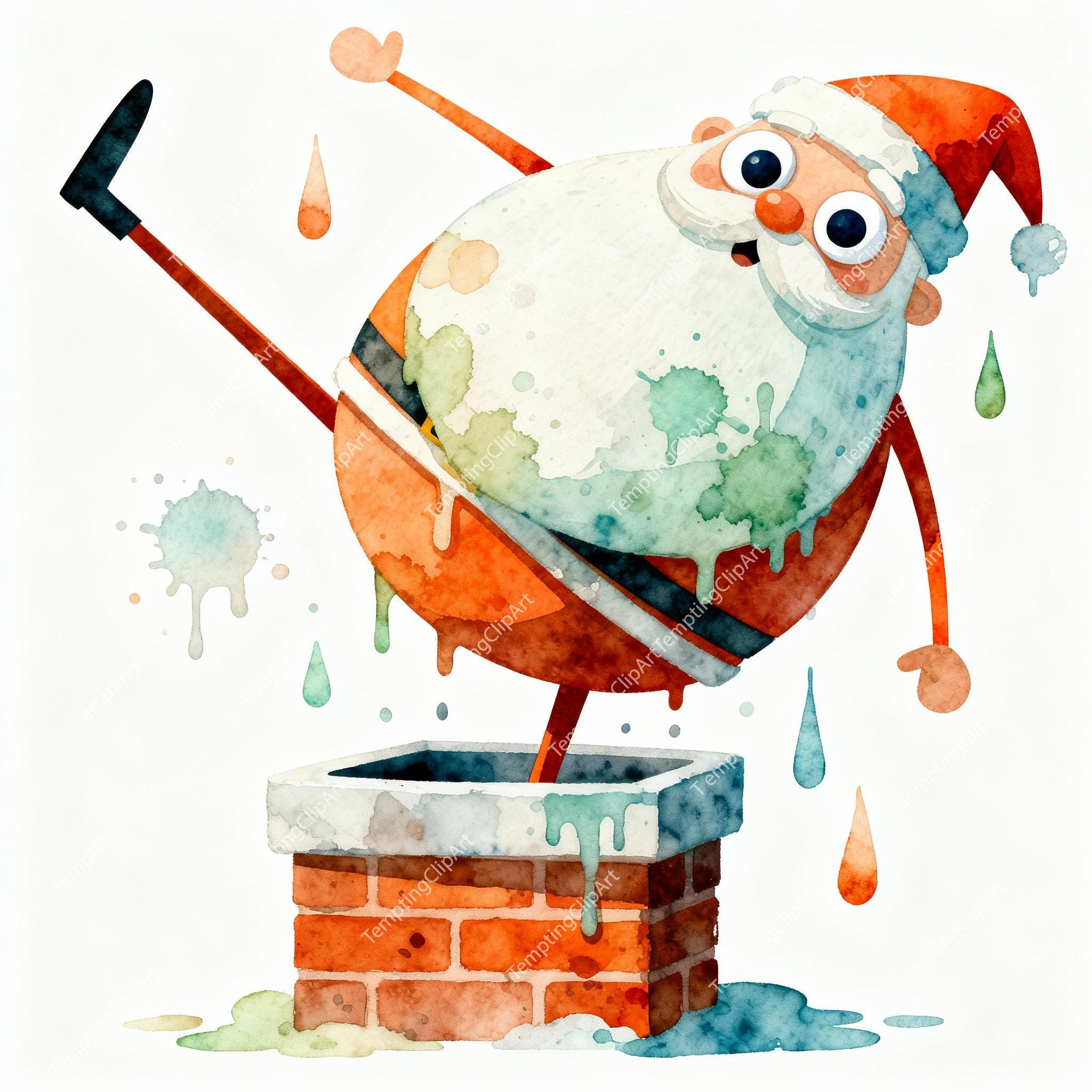 12 Santa Stuck in Chimney Clipart | Funny Christmas, Printable ...