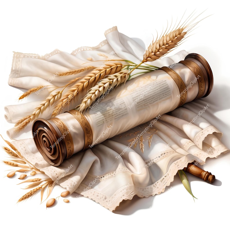 10 Torah Scroll Clipart | Jewish Art, Shavuot, Printable Watercolor ...