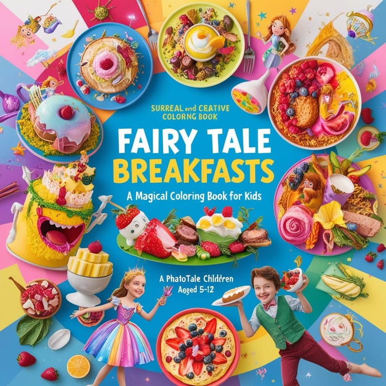 Fairy Tale Breakfasts: A Magical Coloring Book for Kids. Fun and ...