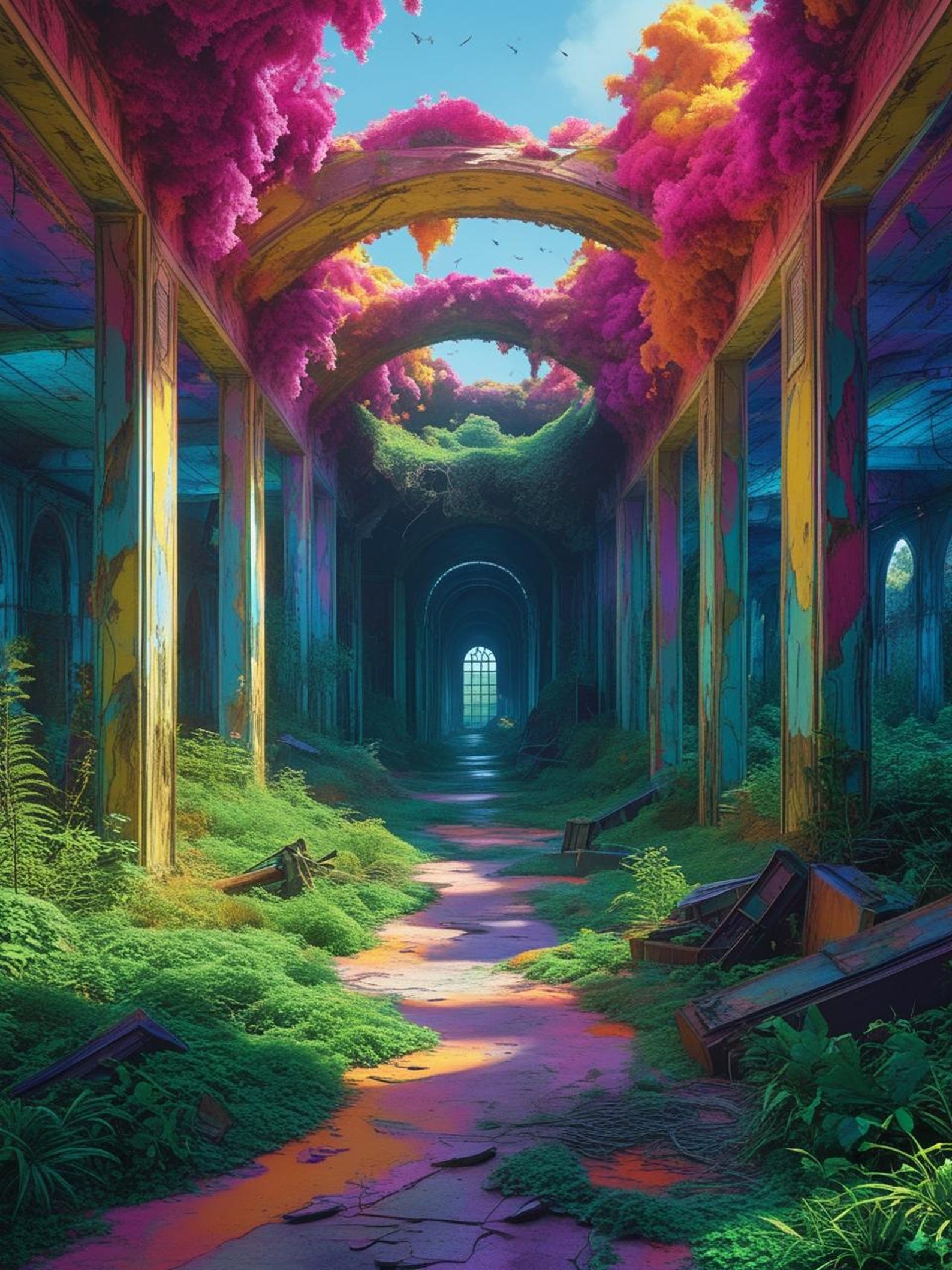 Abandoned Places: A Coloring Journey Through Forgotten Worlds - Etsy