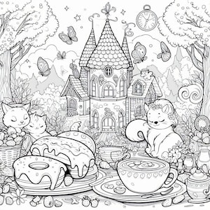 Fairy Tale Breakfasts: A Magical Coloring Book for Kids. Fun and ...
