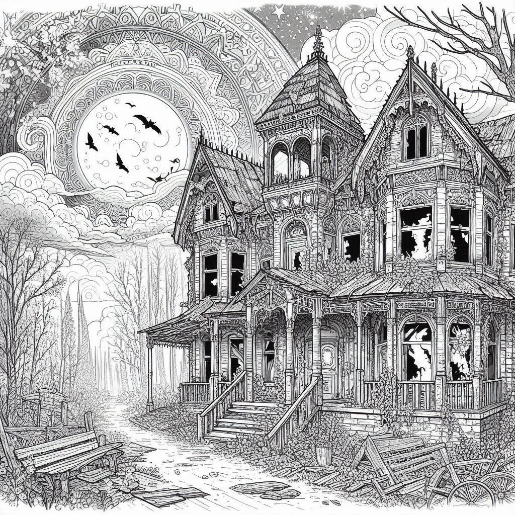 Abandoned Places: A Coloring Journey Through Forgotten Worlds - Etsy
