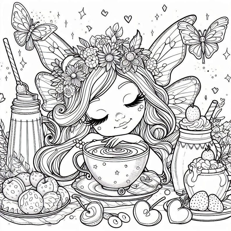 Fairy Tale Breakfasts: A Magical Coloring Book for Kids. Fun and ...