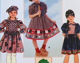 Easy Sew Little Girls Dresses 2 Styles Sleeveless or Short Sleeve Sizes ...