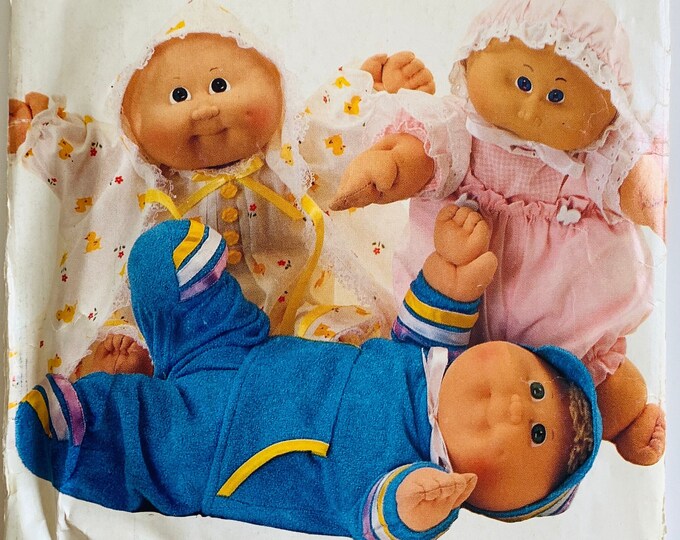 Cabbage Patch Preemie Clothes Pattern 3 Outfits Coat Dress Pants Top ...