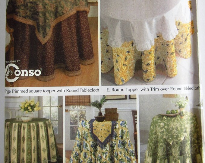 Easy Circular Table Covers Pattern With Table Toppers, Table Runner 5 ...