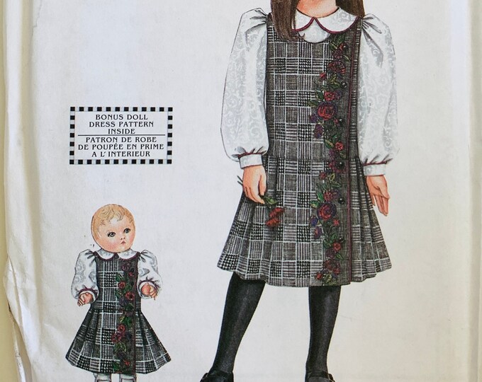 Daisy Kingdom Little Girls Jumper and Blouse Pattern Sizes 3 4 5 6 With ...