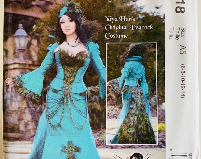 Yaya Han Original Peacock Costume Pattern Partially Lined Jacket, Boned ...