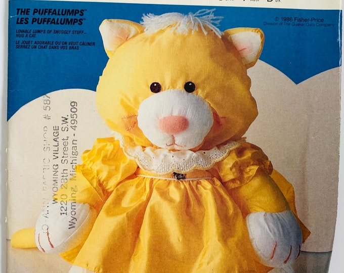 80s Puffalumps Cat Kitty Pattern With Dress Mccalls Crafts 854/3016 ...