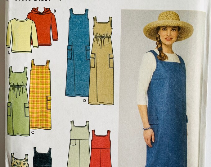Misses Sundress or Jumper and Knit Top Pattern Sizes 16 18 20 22 ...