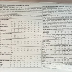 Misses Pleated Skirt Pattern 4 Styles 2 Lengths Sizes 6 8 10 12 14 ...