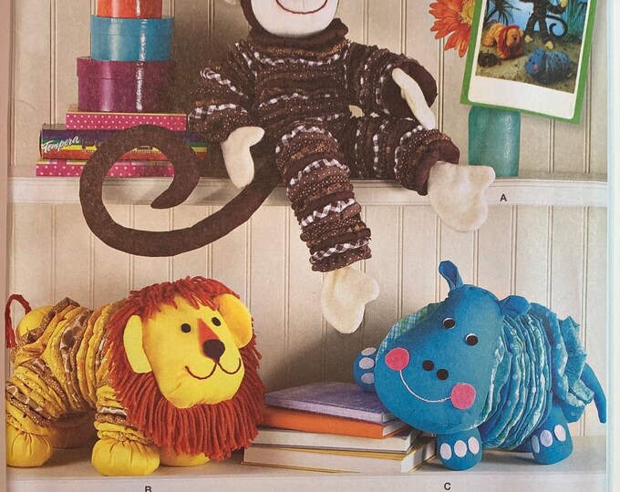 Yo Yo Toys Pattern Monkey, Lion and Hippo Simplicity Archives 2441 ...