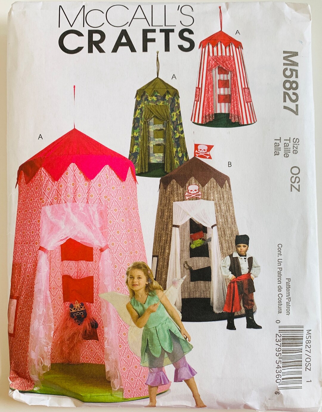 Play Canopy Fort Pattern 4 Styles Princess Pirate Mccalls M5827 UNCUT ...