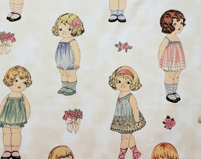 1 Yard Large Paper Dolls Windham Fabrics Sheryl Rae Marquez Pattern ...