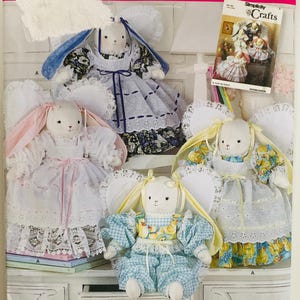 Stuffed Decorative 18 Inch Angel Bunnies Pattern and Clothes Faith Van ...